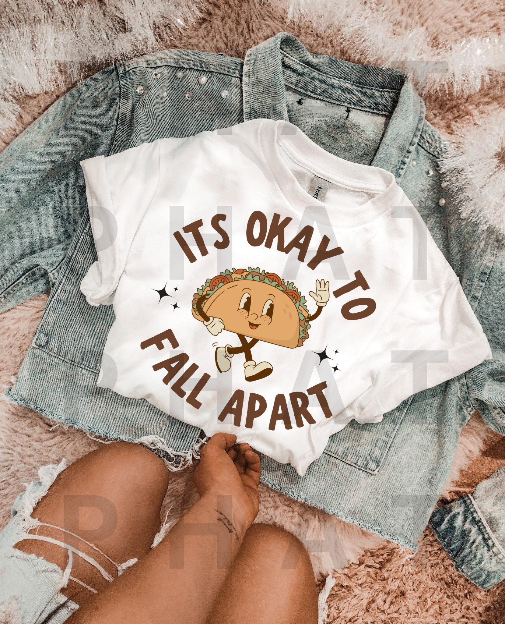 Its Okay to Fall Apart PNG Taco Png Retro Vintage Png Popular Trendy ...