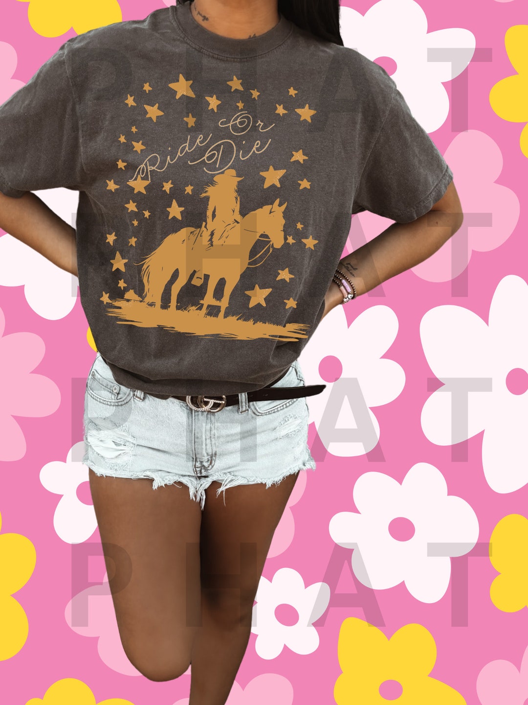 Western Ride or Die Png Retro Vintage Western Png Popular Trendy Png ...