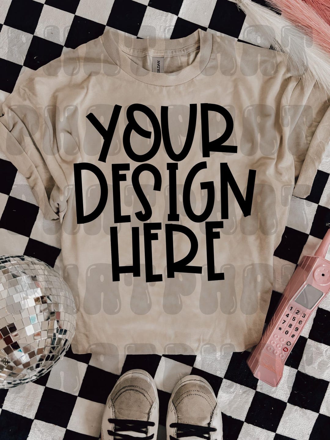 SAND G800 GILDAN MOCKUP Flat Lay Mockup Tshirt Jpeg Popular Mockup ...