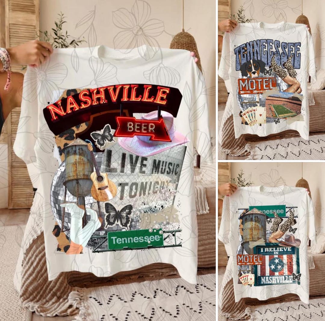 Western Nashville Tennessee Collage PNG (digital Download) - Etsy