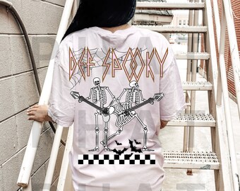 Def Spooky Png Band Tee Png Aesthetic Checkered Halloween Png Popular ...