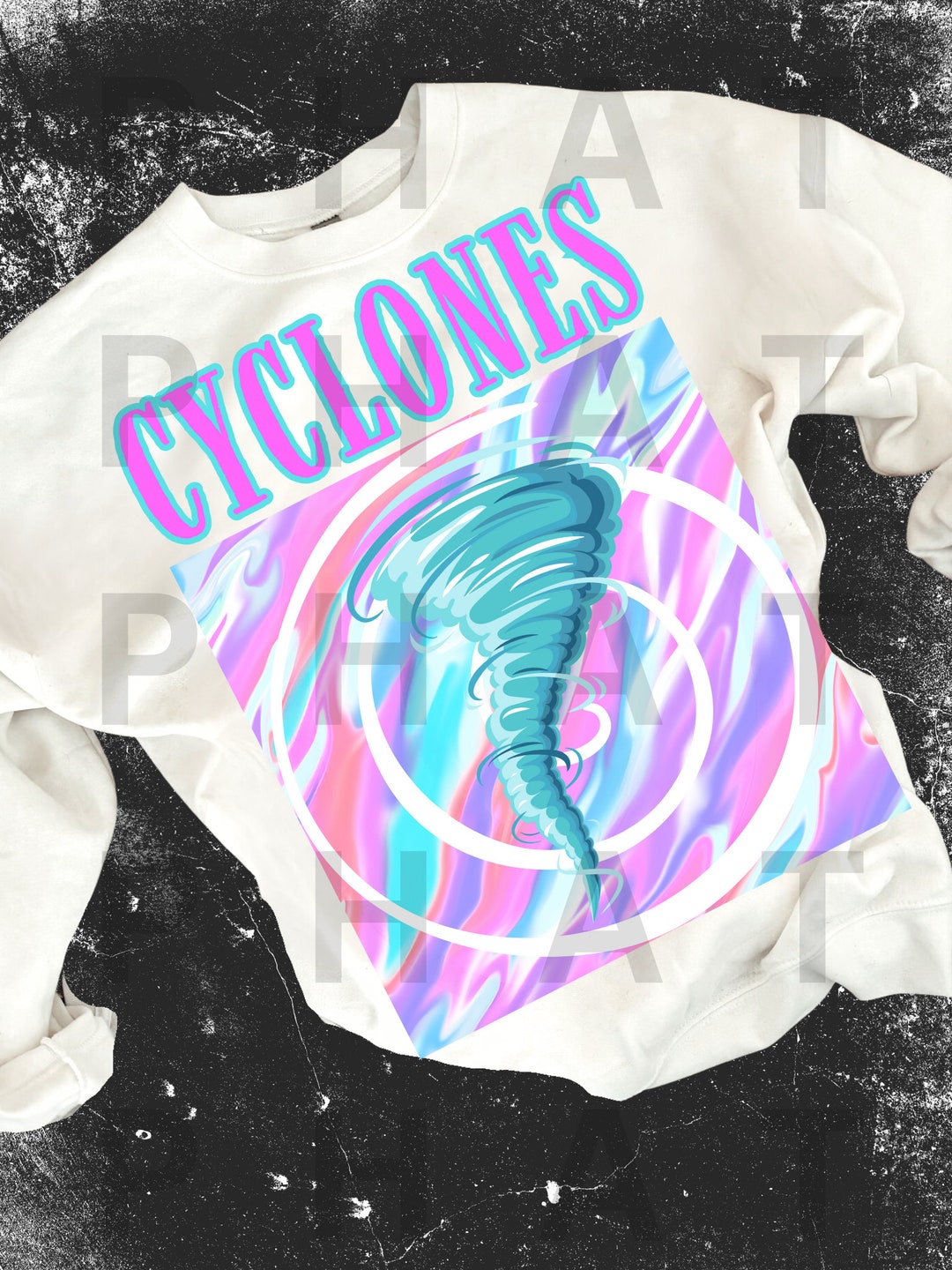 Retro Neon Bright School Mascot Cyclones Png Bright Preppy Aesthetic ...