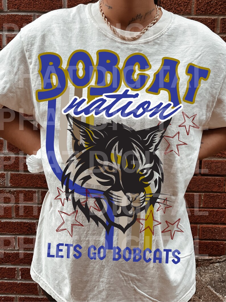 Retro Bobcat Mascot PNG, School Spirit Design (digital Download) - Etsy