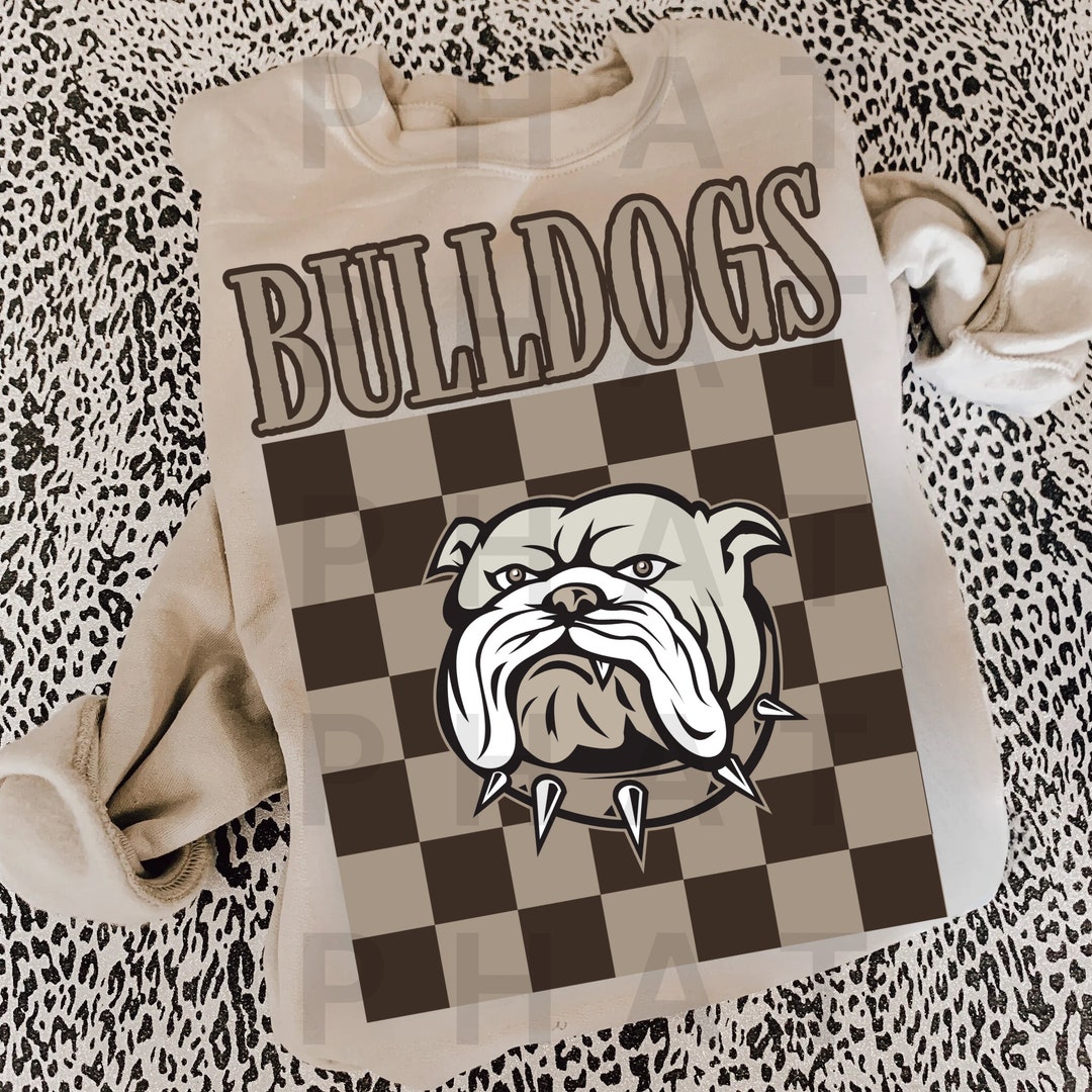 Aesthetic Bulldogs School Mascot PNG Checkered School Pride Png School ...