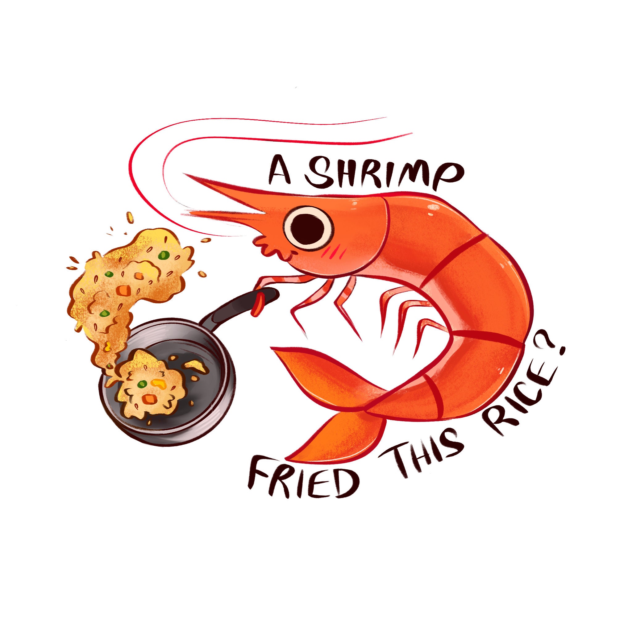 3 Shrimp Fried Rice Sticker - Etsy