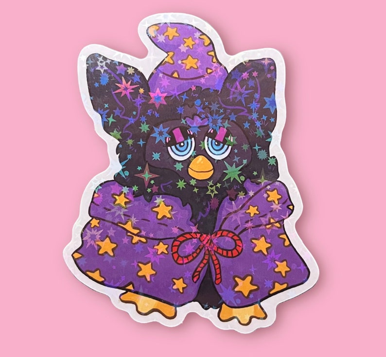 3 Vinyl Holographic Star Furby Sticker - Etsy