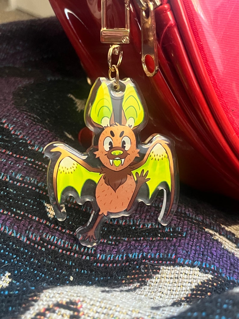 Kiwi Bat 3 Acrylic Charm - Etsy