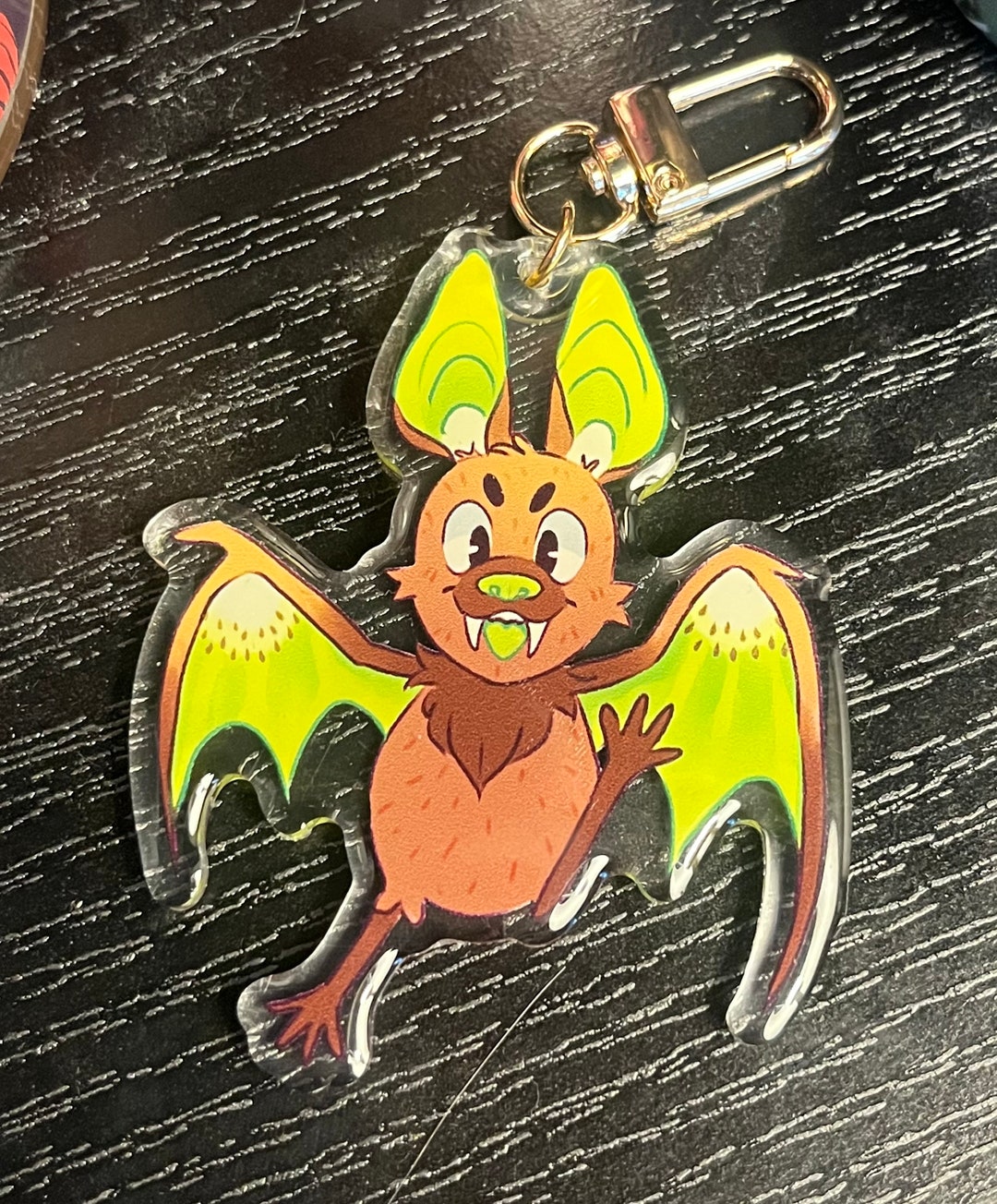 Kiwi Bat 3" Acrylic Charm - Etsy
