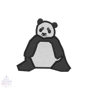 Panda Embroidery Digital File - Etsy