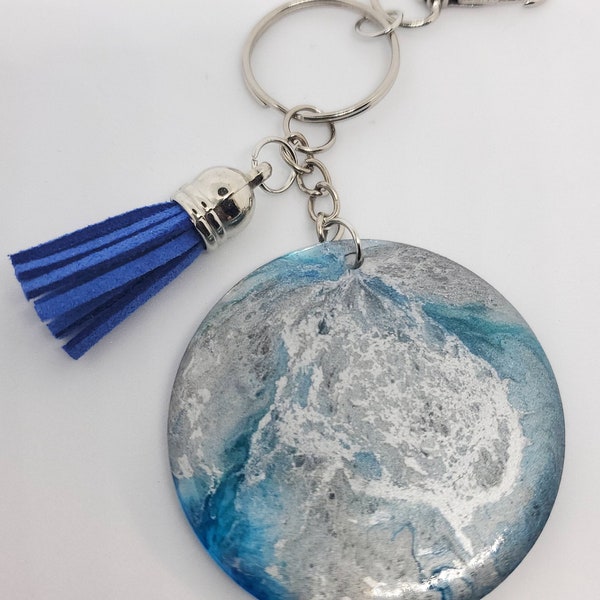 Alcohol Ink Keychain - Etsy