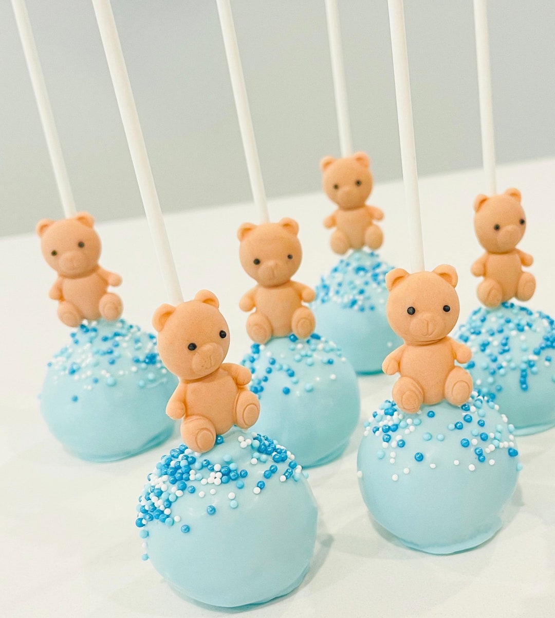 Teddy Bear Cake Pops, Baby Shower Cake Pops - Etsy
