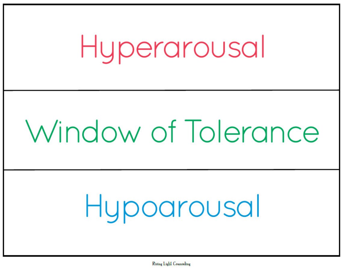 Window of Tolerance Simplified Poster - Etsy