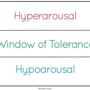 Window of Tolerance Simplified Poster - Etsy