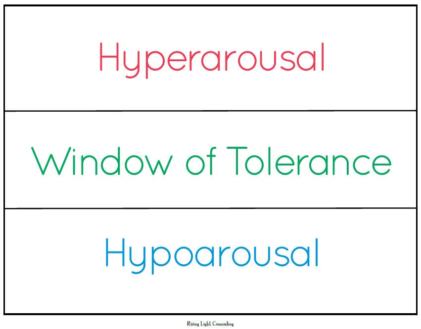 Window of Tolerance Simplified Poster - Etsy