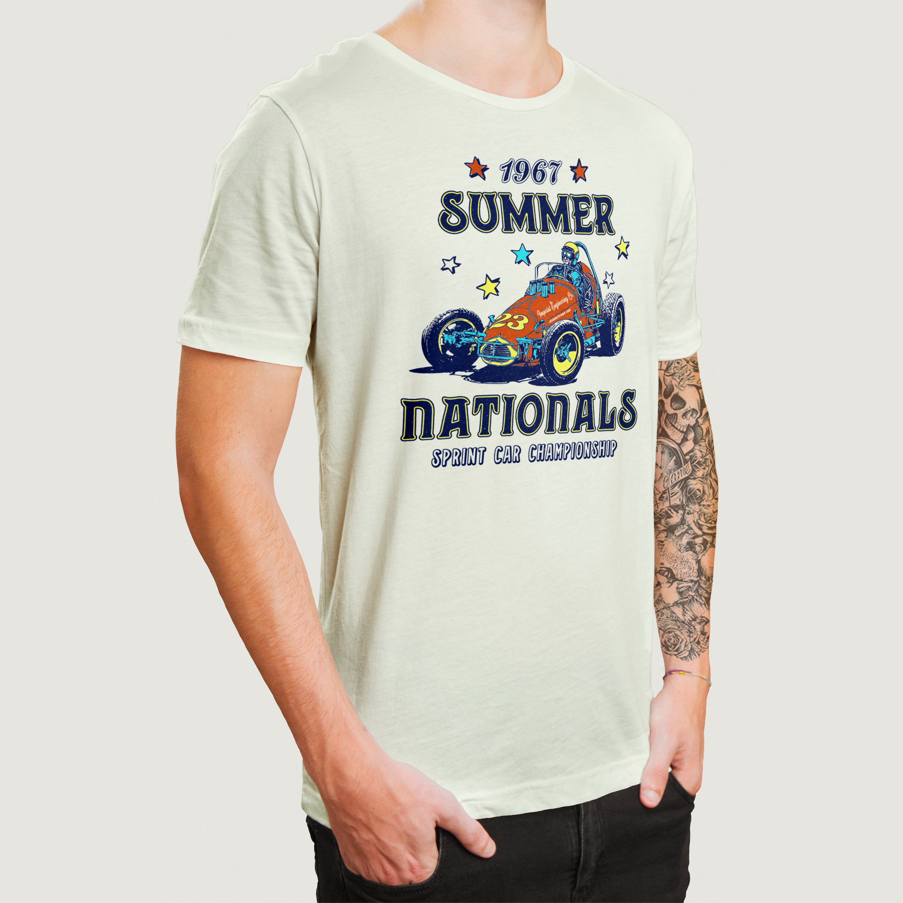 1960s Racing T-shirt, Sprint Car Championship, Automotive Graphic Tee ...
