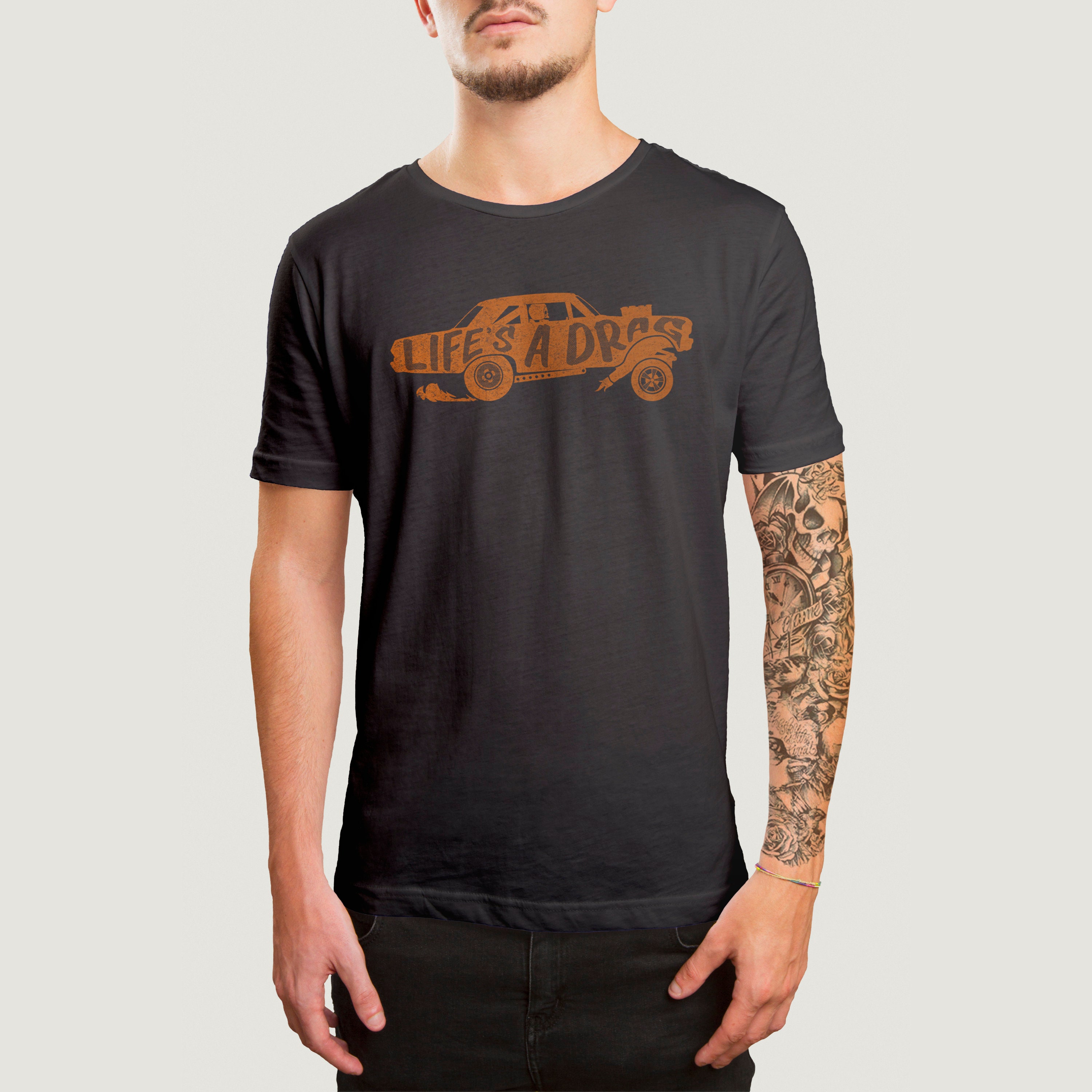 Life's A Drag T-shirt, Gassers, Drag Racers, Big Block V8, Car Fans ...