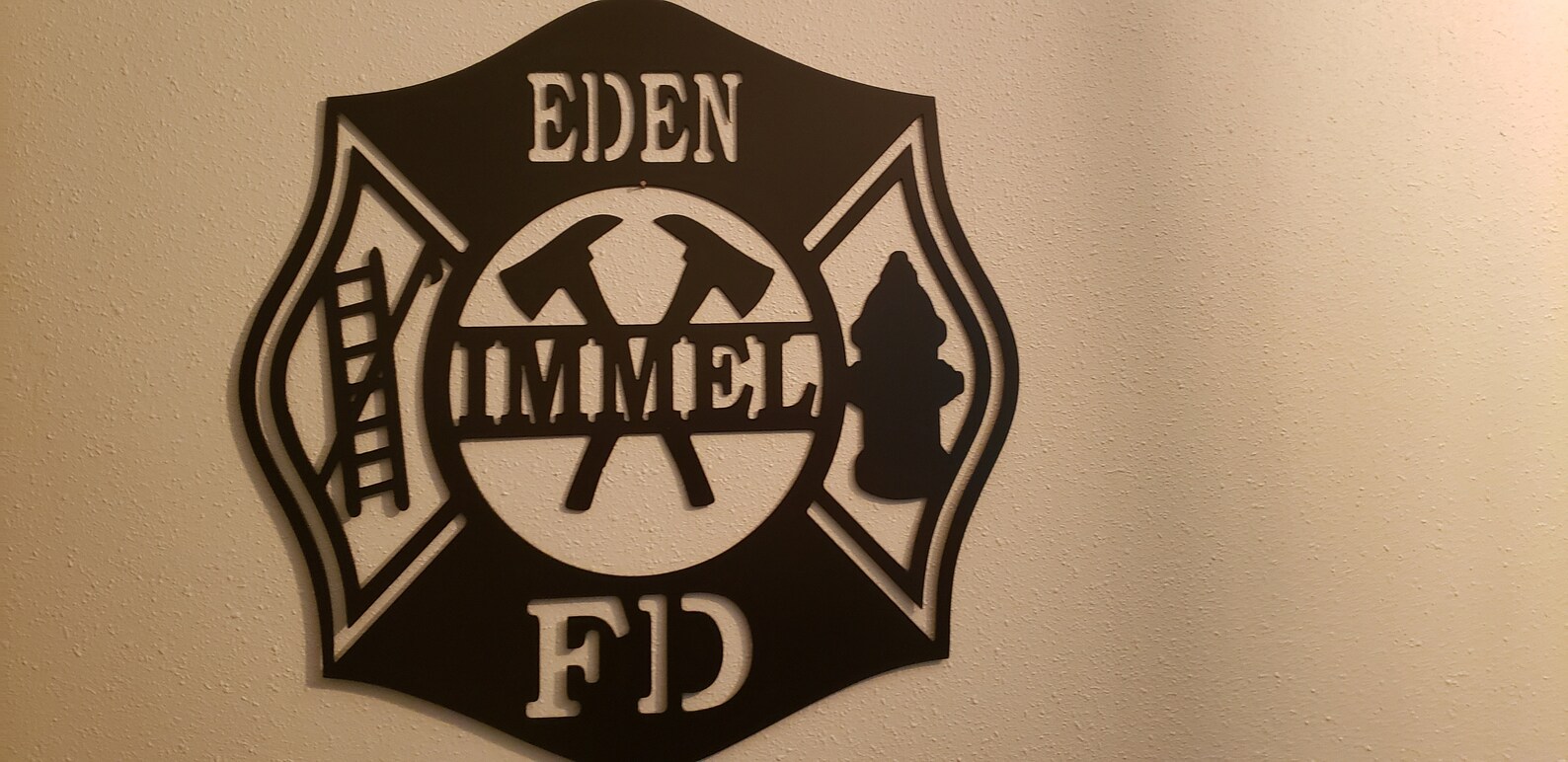 Custom Metal Fireman Shield Personalized Firefighter Emblem | Etsy