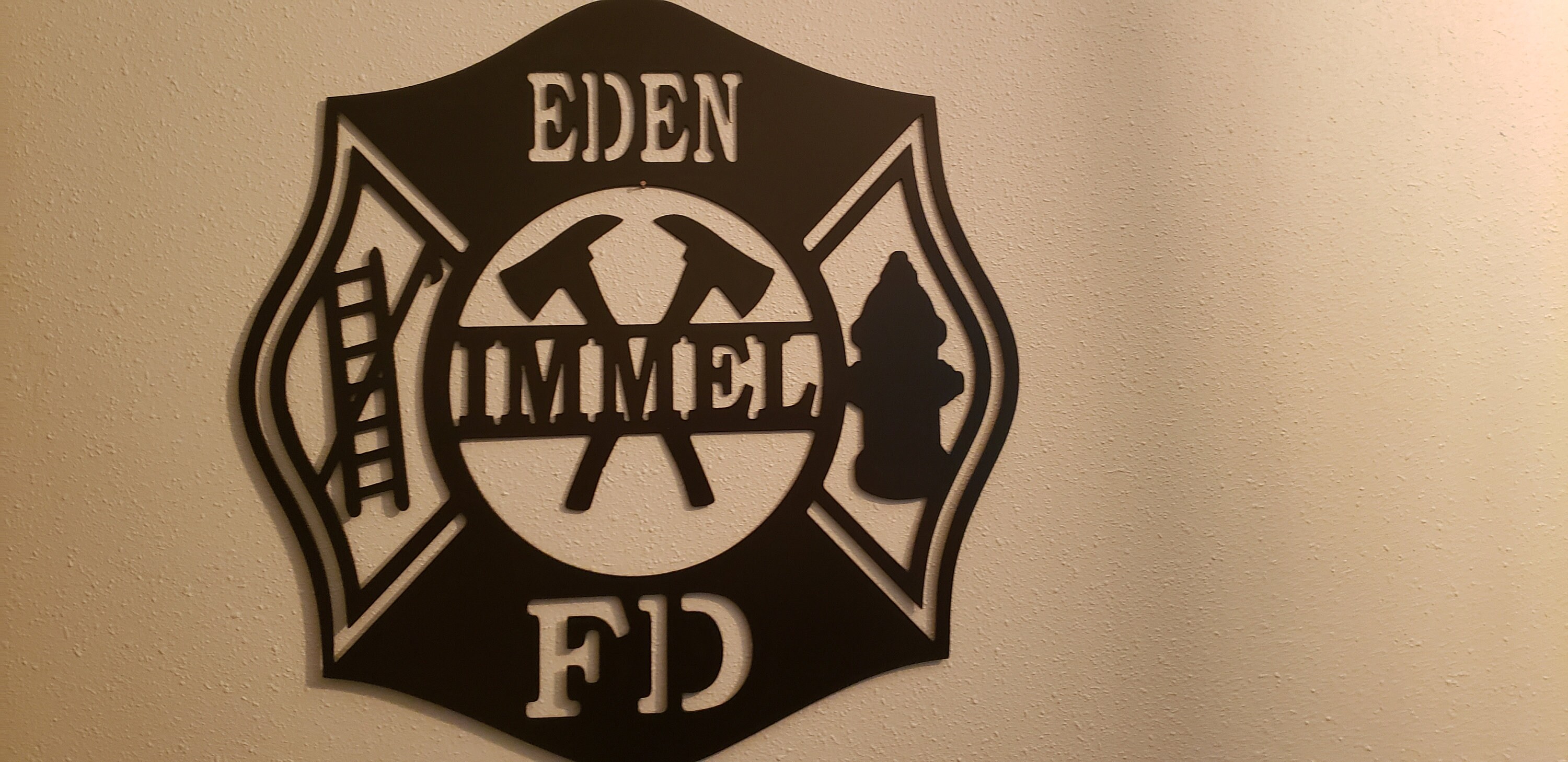 Custom Metal Fireman Shield Personalized Firefighter Emblem | Etsy