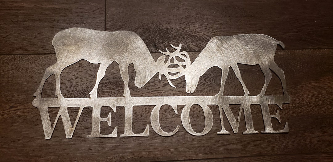 Welcome Farm Sign or With Personalized Wording. Bare Metal Steel Cutout ...