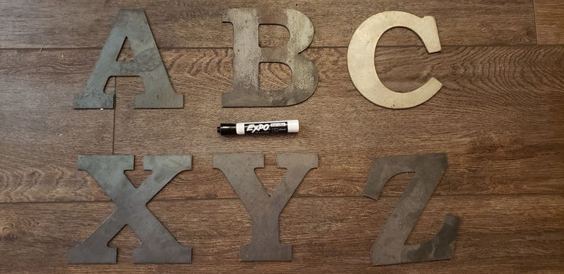 6 Inch Tall Rustic Rusty Metal Letters and Numbers. Minimum - Etsy