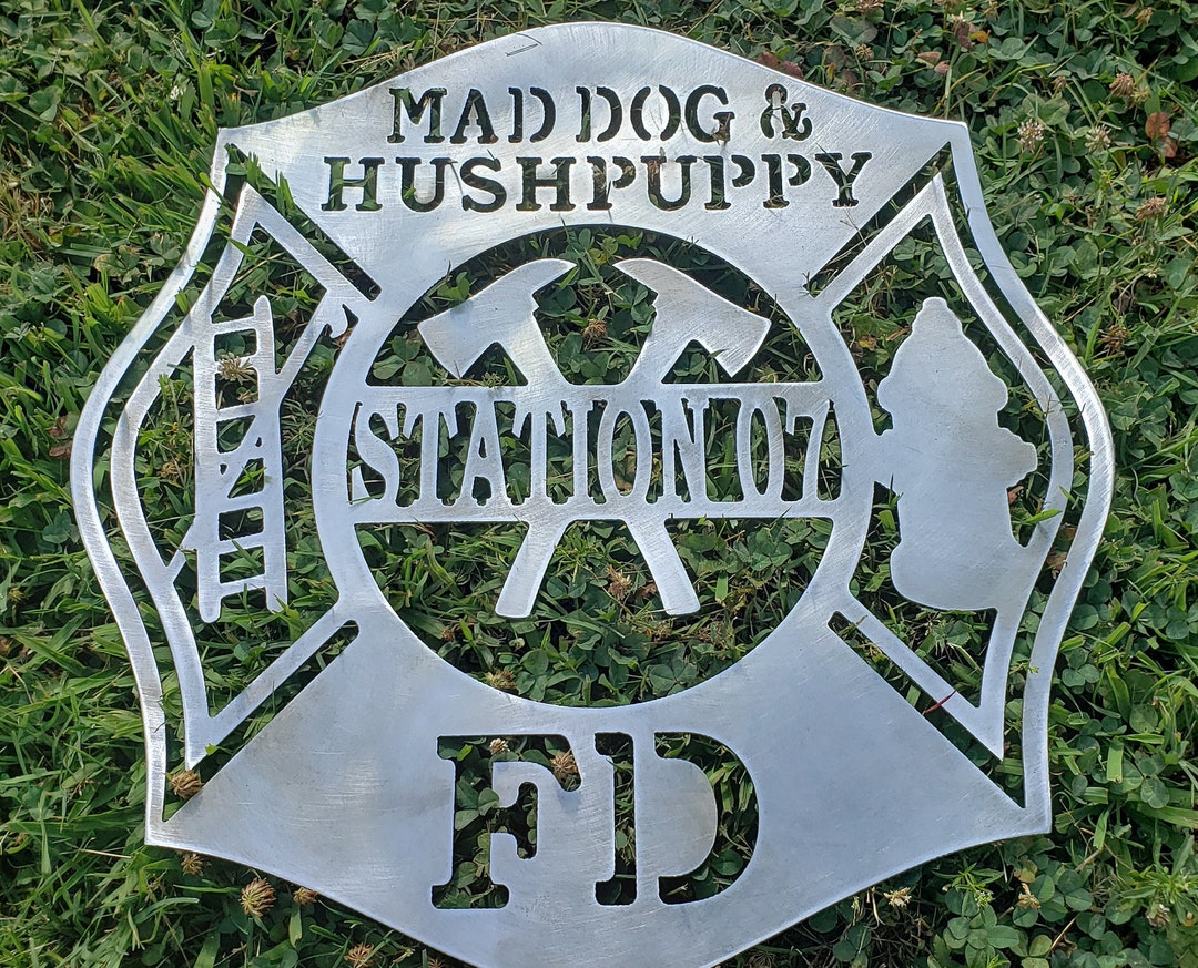 Custom Metal Fireman Shield, Personalized Firefighter Emblem Cutout - Etsy