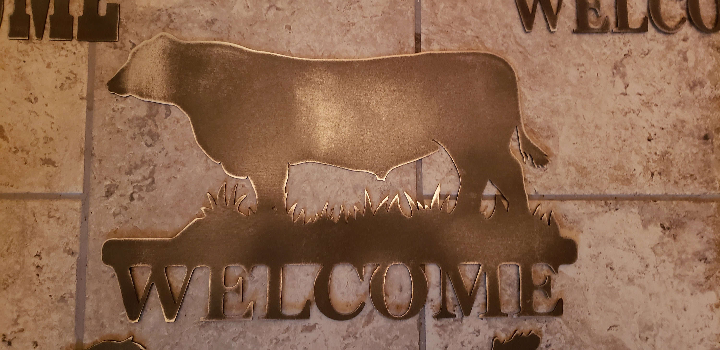 Welcome Farm Sign or With Personalized Wording. Bare Metal | Etsy