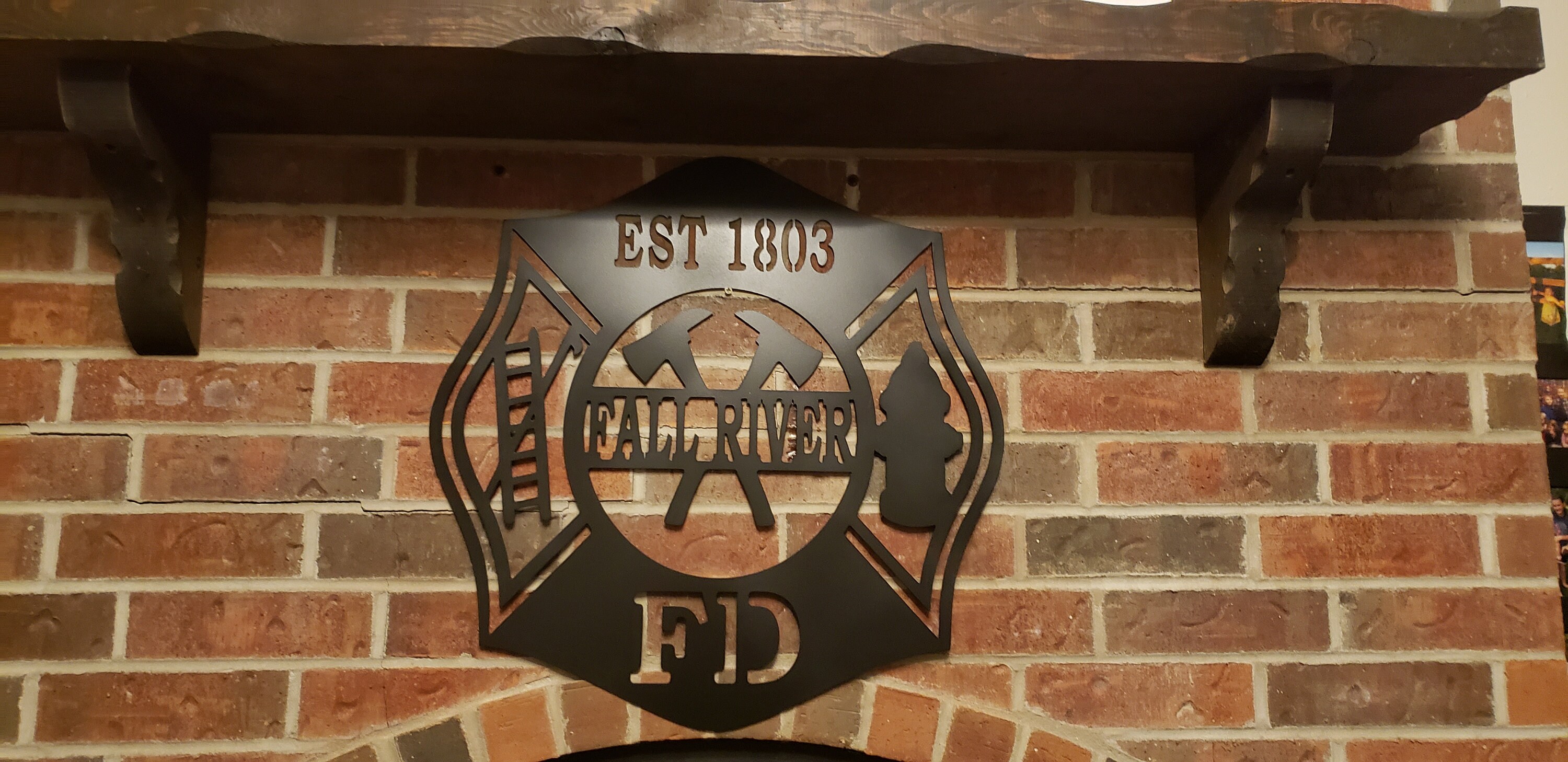 Custom Metal Fireman Shield Personalized Firefighter Emblem | Etsy