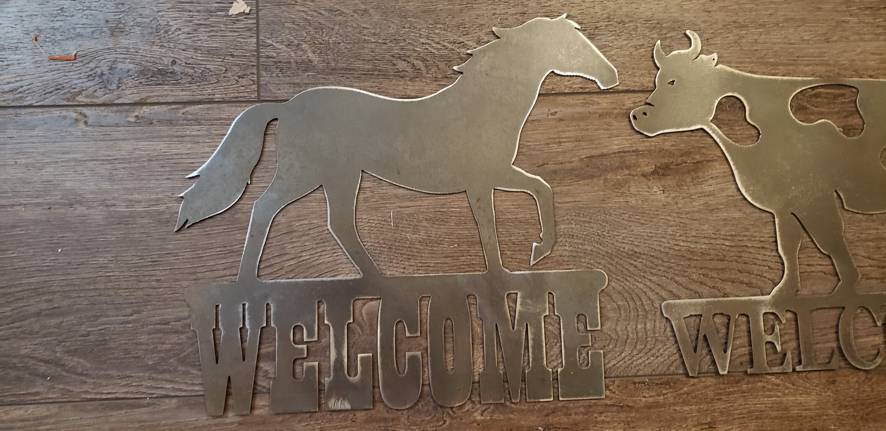 Welcome Farm Sign or With Personalized Wording. Bare Metal | Etsy