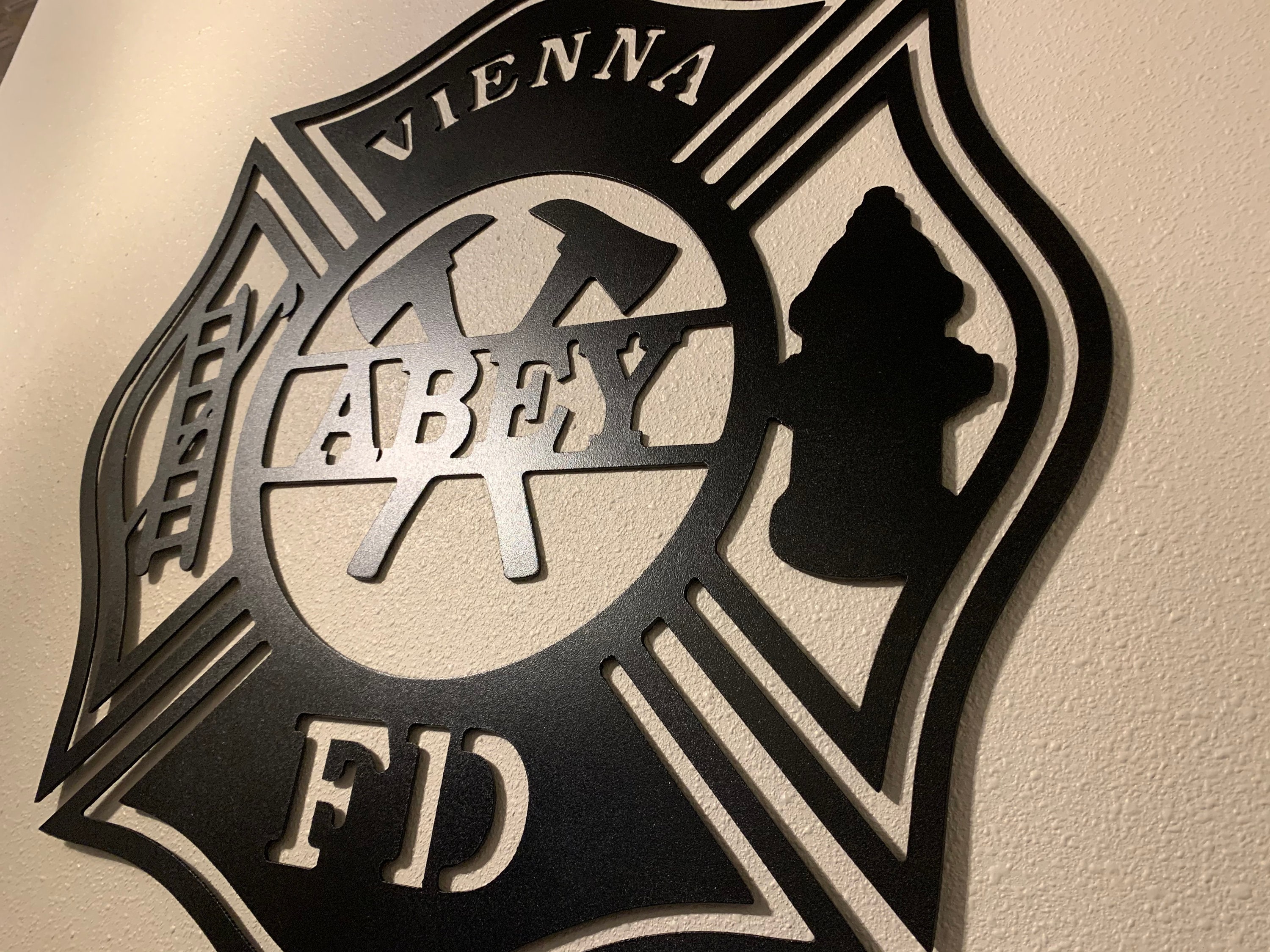 Custom Metal Fireman Shield Personalized Firefighter Emblem | Etsy