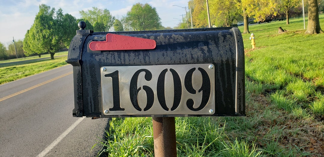 Custom Metal Mailbox Numbers, Personalized Mail Box or House Number ...