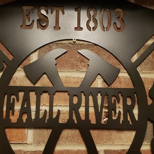 Custom Metal Fireman Shield, Personalized Firefighter Emblem Cutout - Etsy