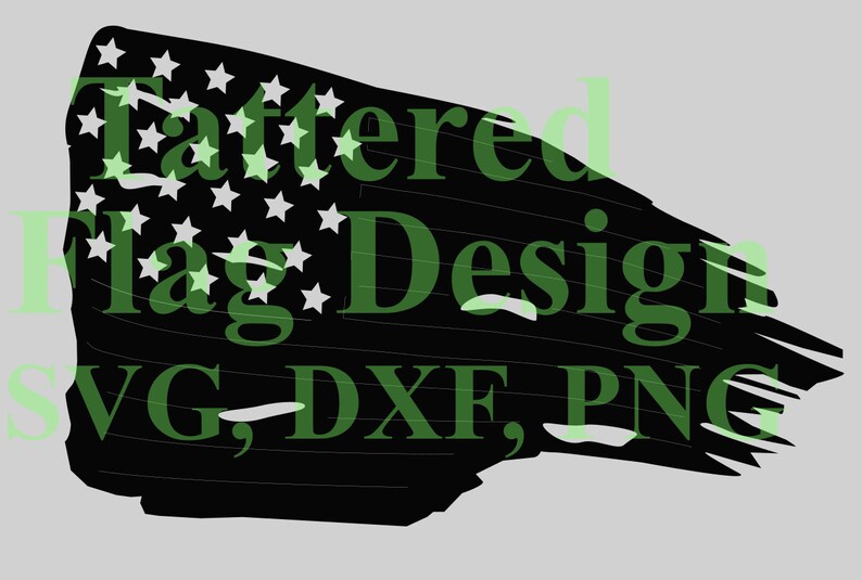 Tattered Flag Design in SVG, DXF, and PNG Files - Etsy