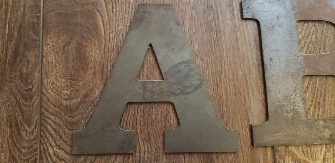 6 Inch Tall Rustic Rusty Metal Letters and Numbers. Minimum - Etsy