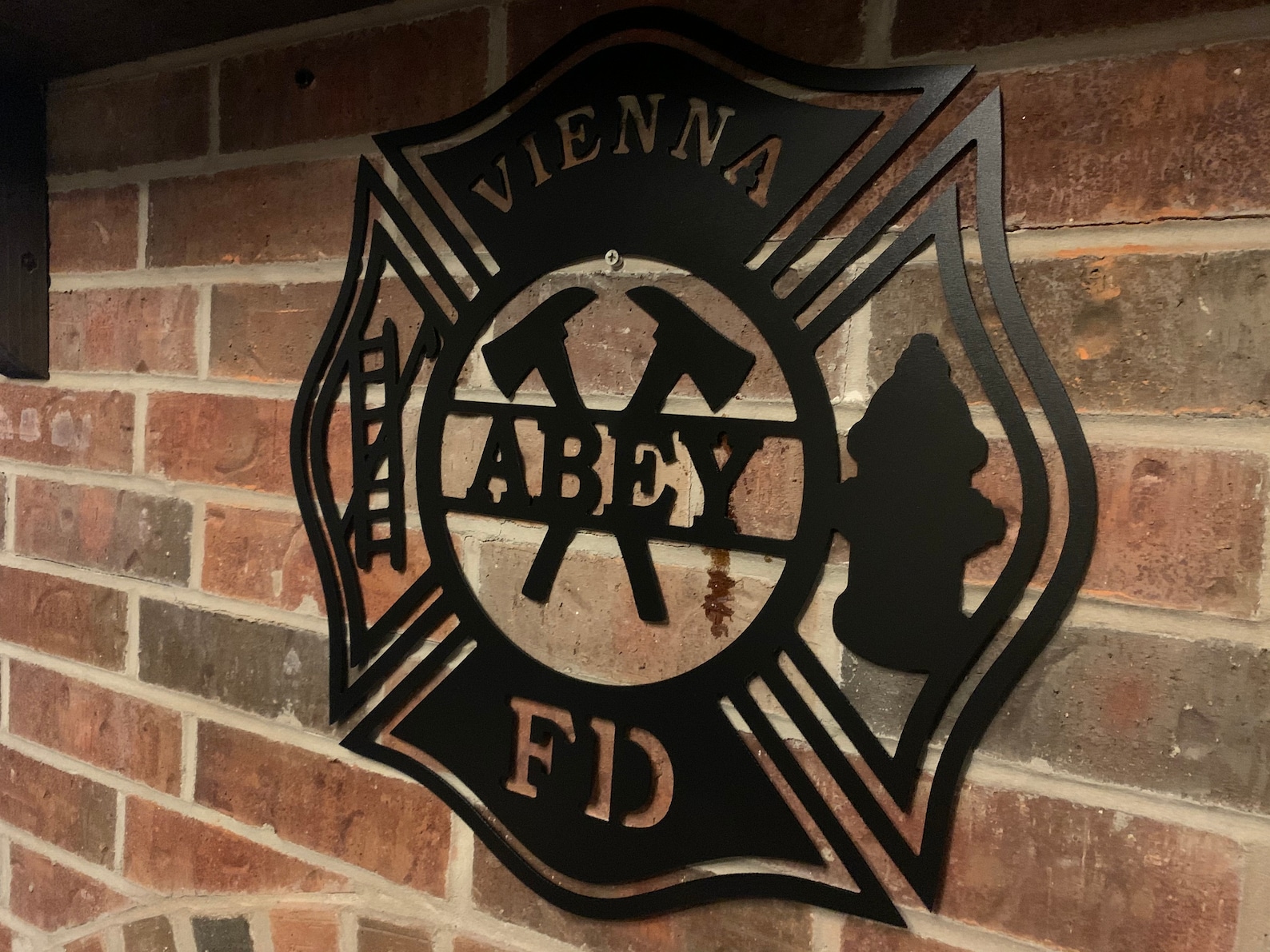 Custom Metal Fireman Shield Personalized Firefighter Emblem | Etsy