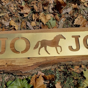 Custom Metal Horse Stall Nameplate - Etsy