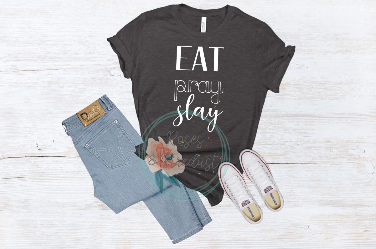 Eat Pray Slay SVG Cut File for Silhouette Cameocricut Png | Etsy