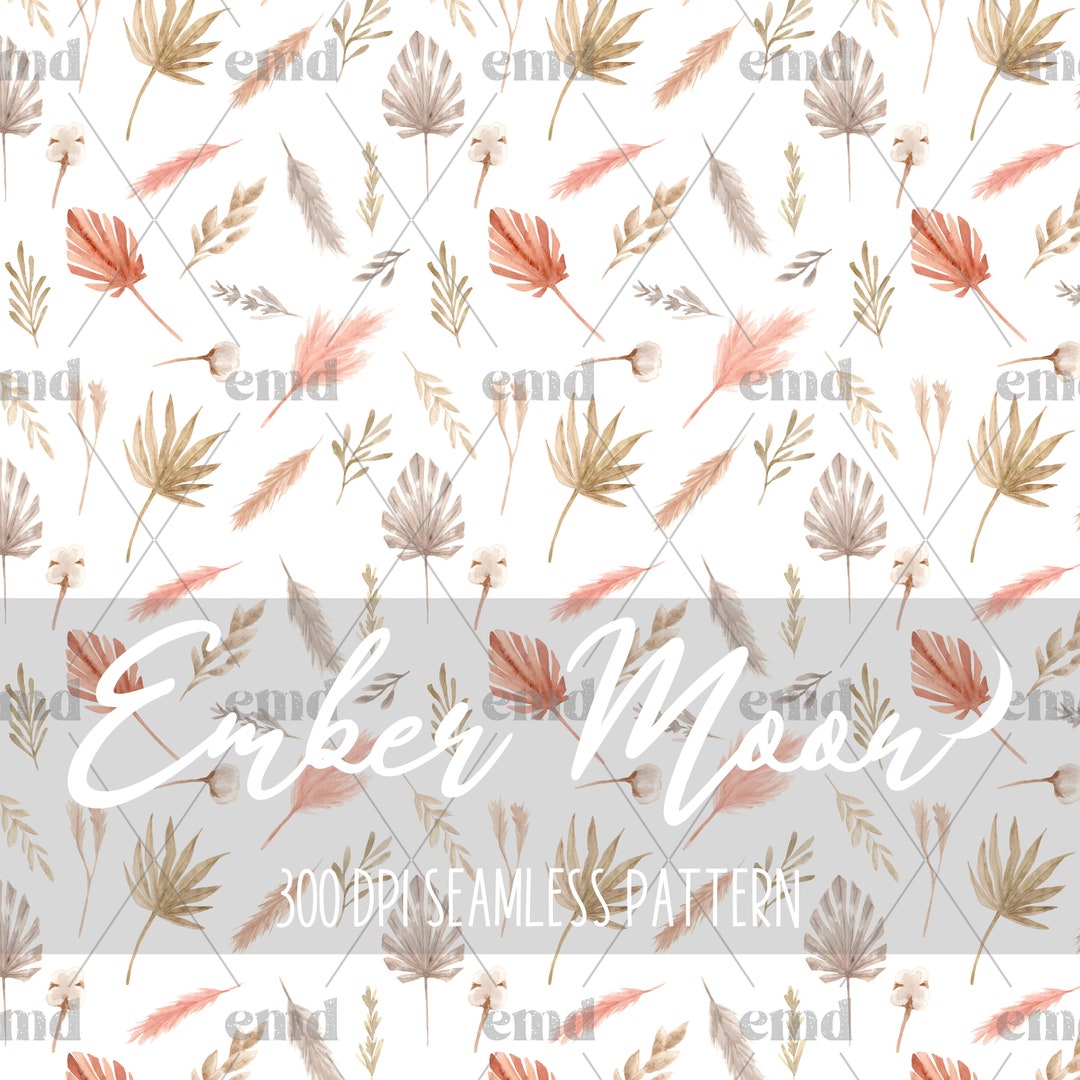 Boho Floral Seamless Pattern, Seamless File, Fabric File, Fabric ...