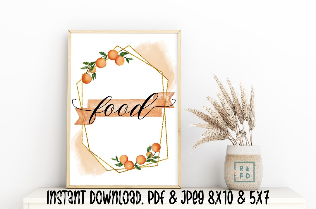 Printable Food Sign for Weddings, Baby Shower, Birthday Party, Gender ...