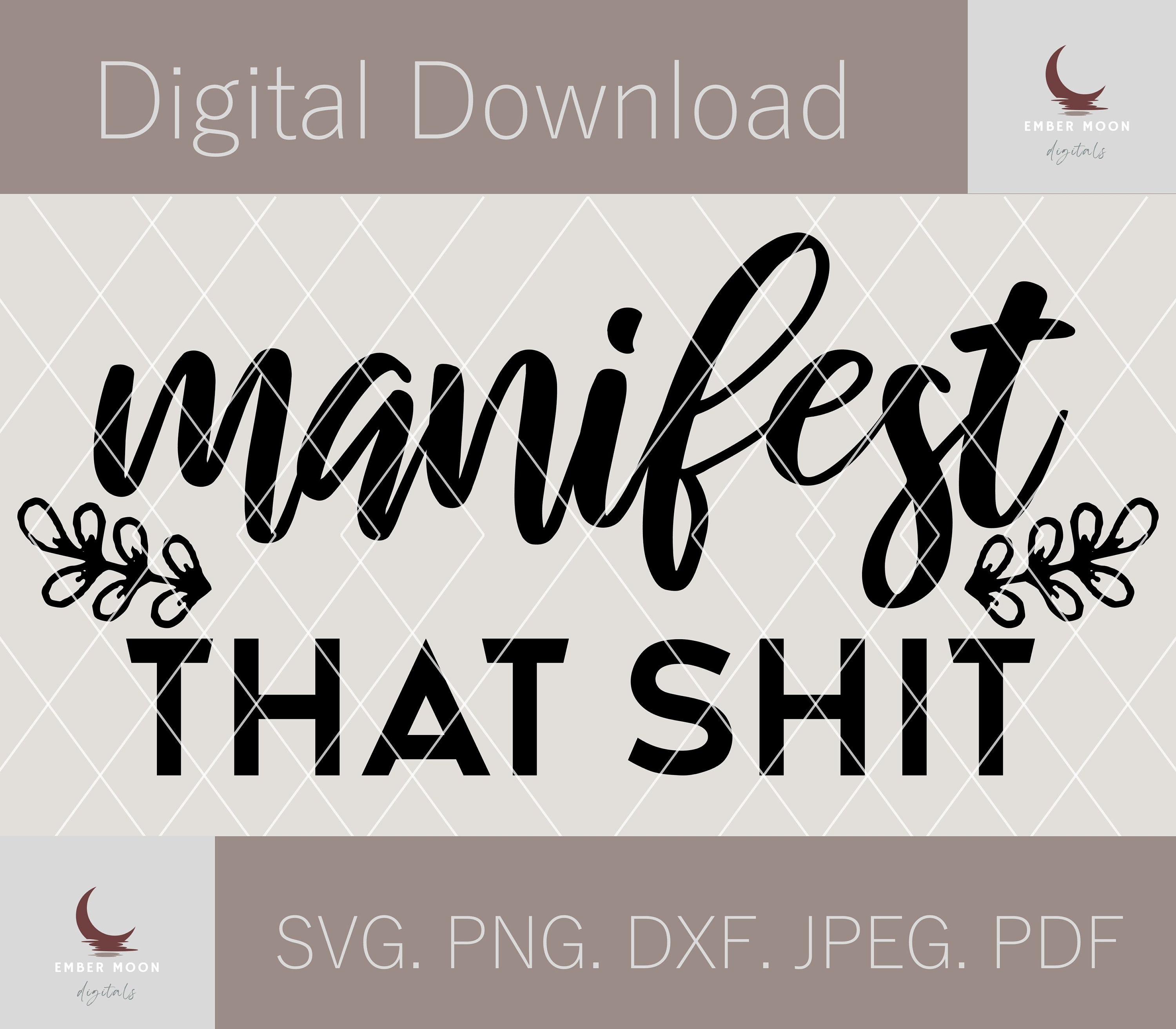 Manifest That Shit SVG, Spiritual Svg, Spiritual Png, Manifestation Svg ...