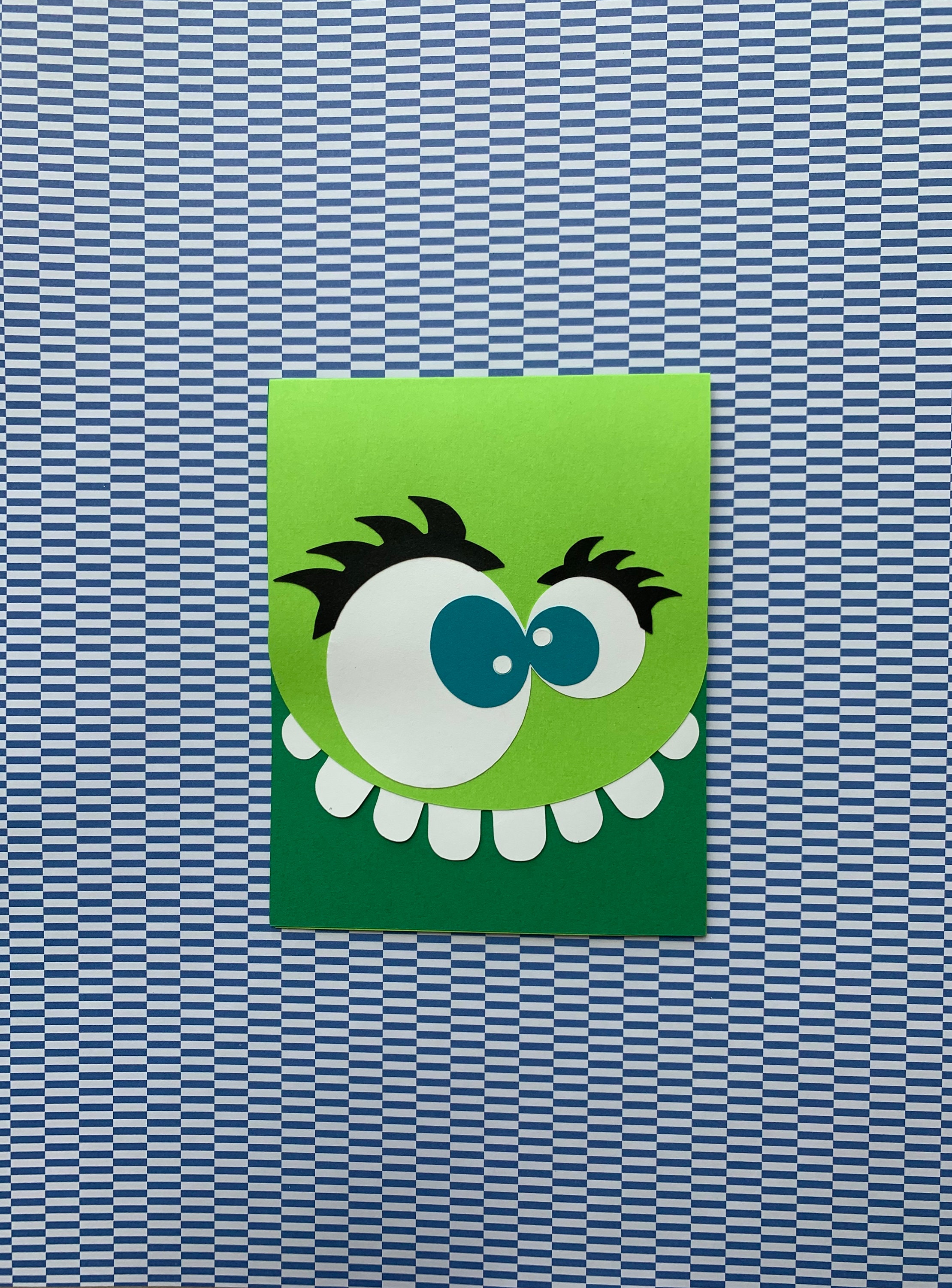 Cutout Happy Birthday Invitation, Kids Friendly Monster Invitation ...