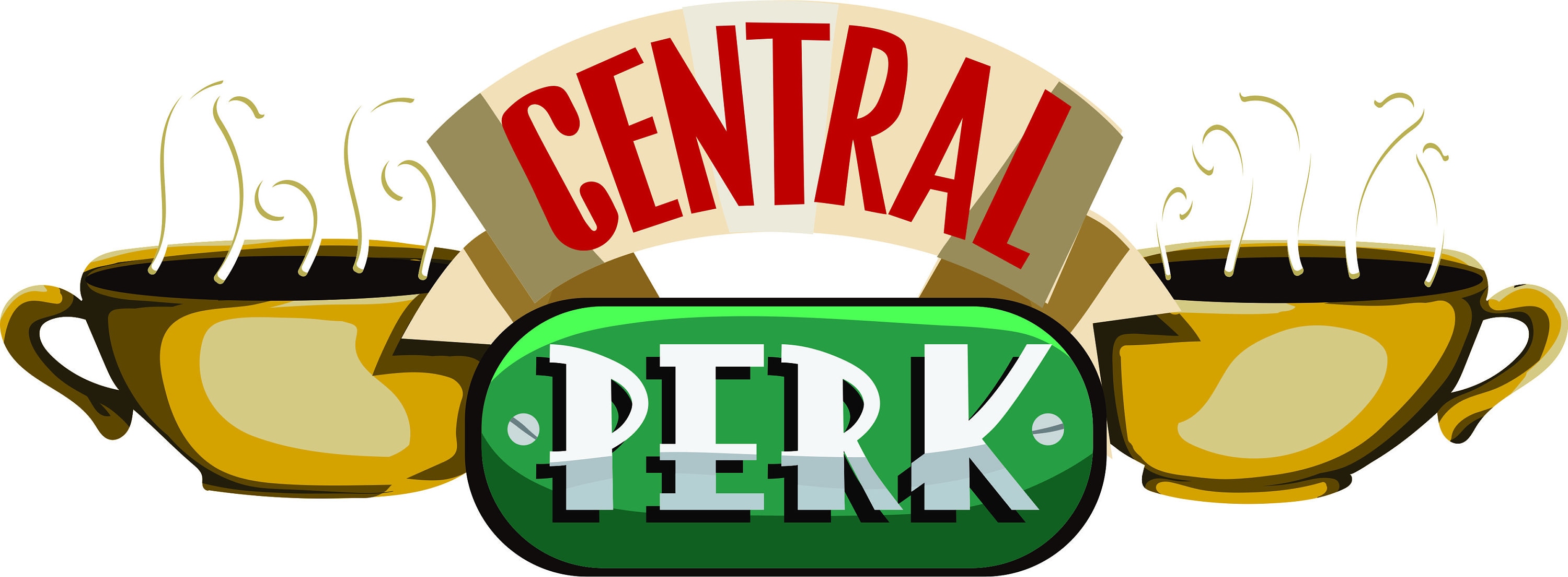 Central Perk Logo Png Svg Jpeg Eps Clipart Stencil | Etsy