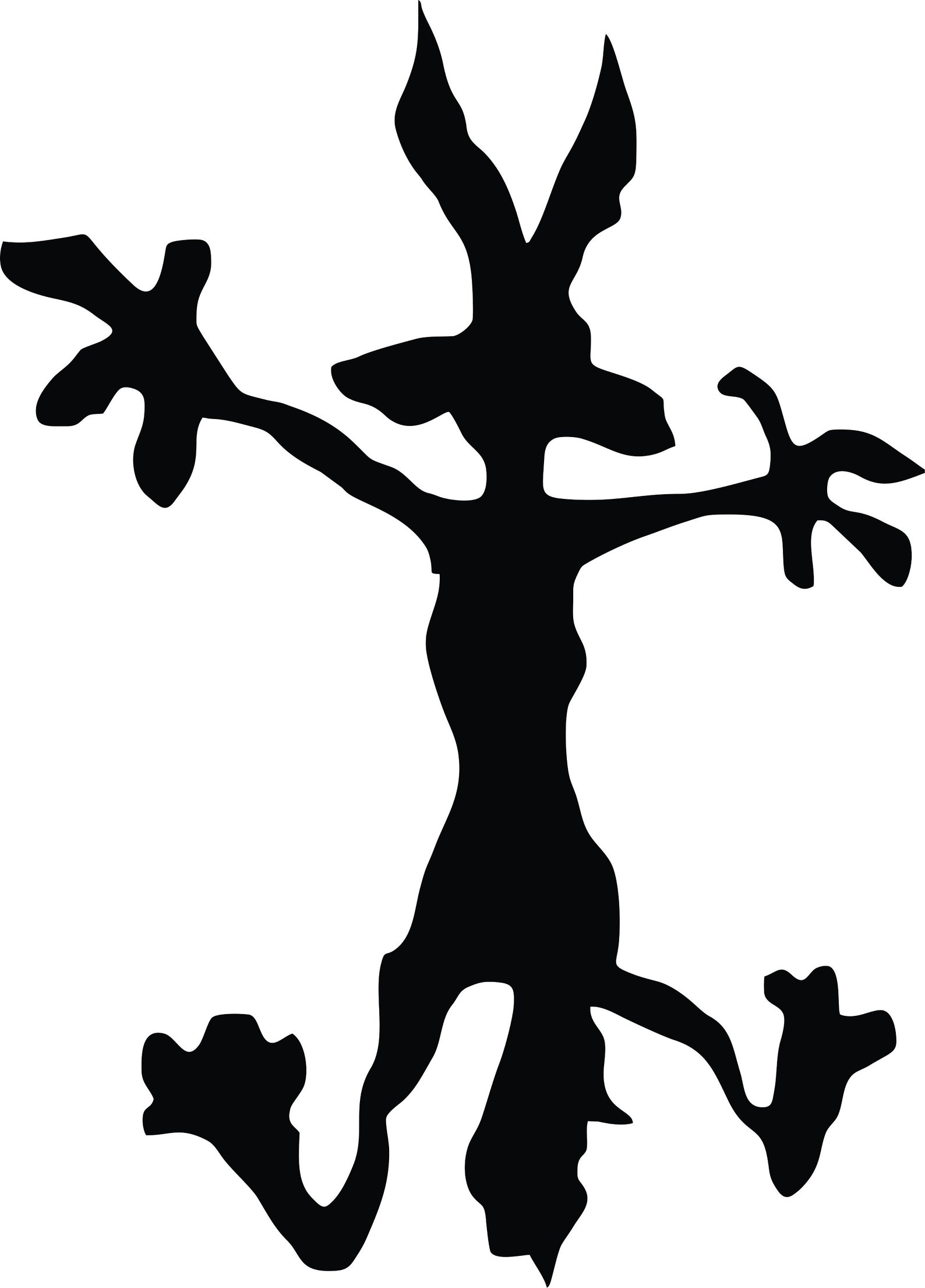 Wile E Coyote Wiley Coyote Image Silhouette Svg Jpeg Eps Png | Etsy