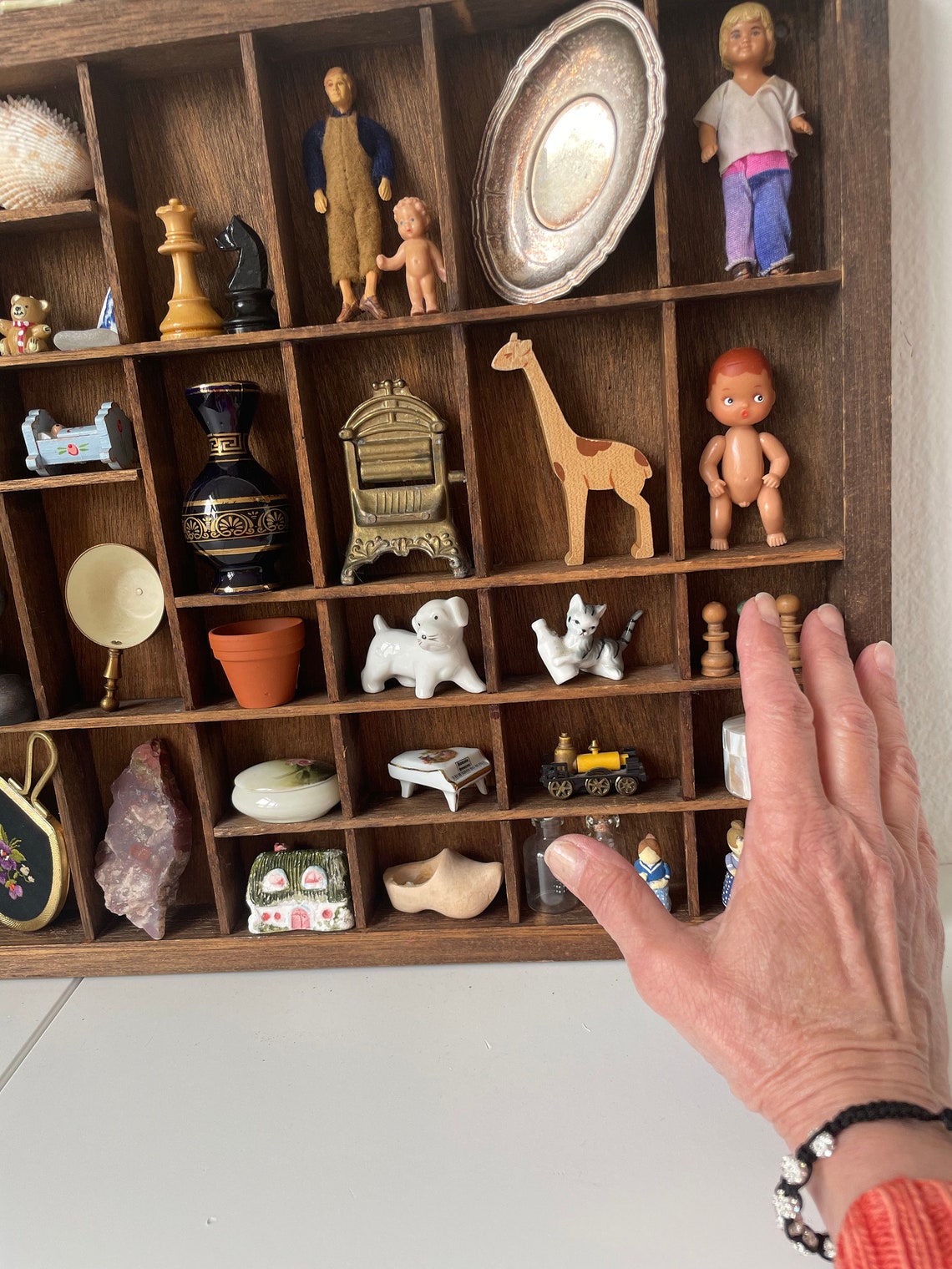 Shadow Box, Miniature, Collection of Vintage Curios Components, Altered ...