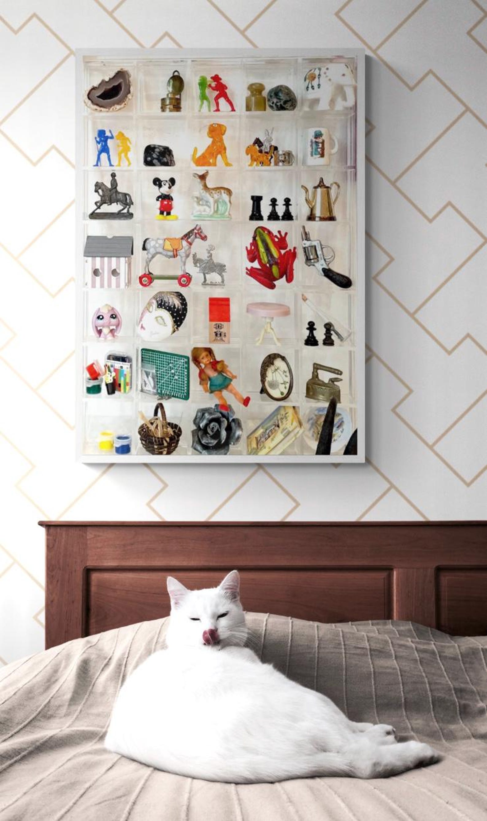 Shadow Box, Miniature, Collection of Vintage Curios Components, Altered ...