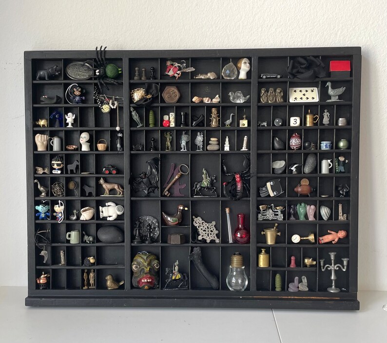 Shadowbox, Collection of Miniatures and Knick-knacks, Antique ...