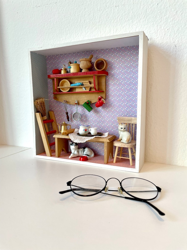 Vintage Kitchen Diorama, Altar Interior Decoration Made From Vintage ...