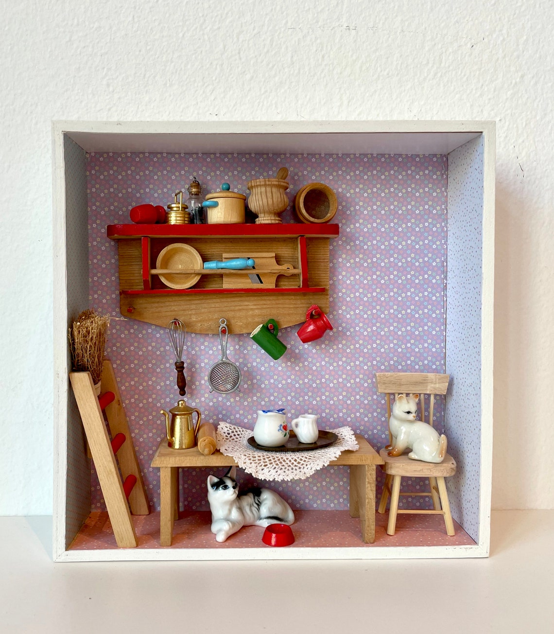 Vintage Kitchen Diorama, Altar Interior Decoration Made From Vintage ...