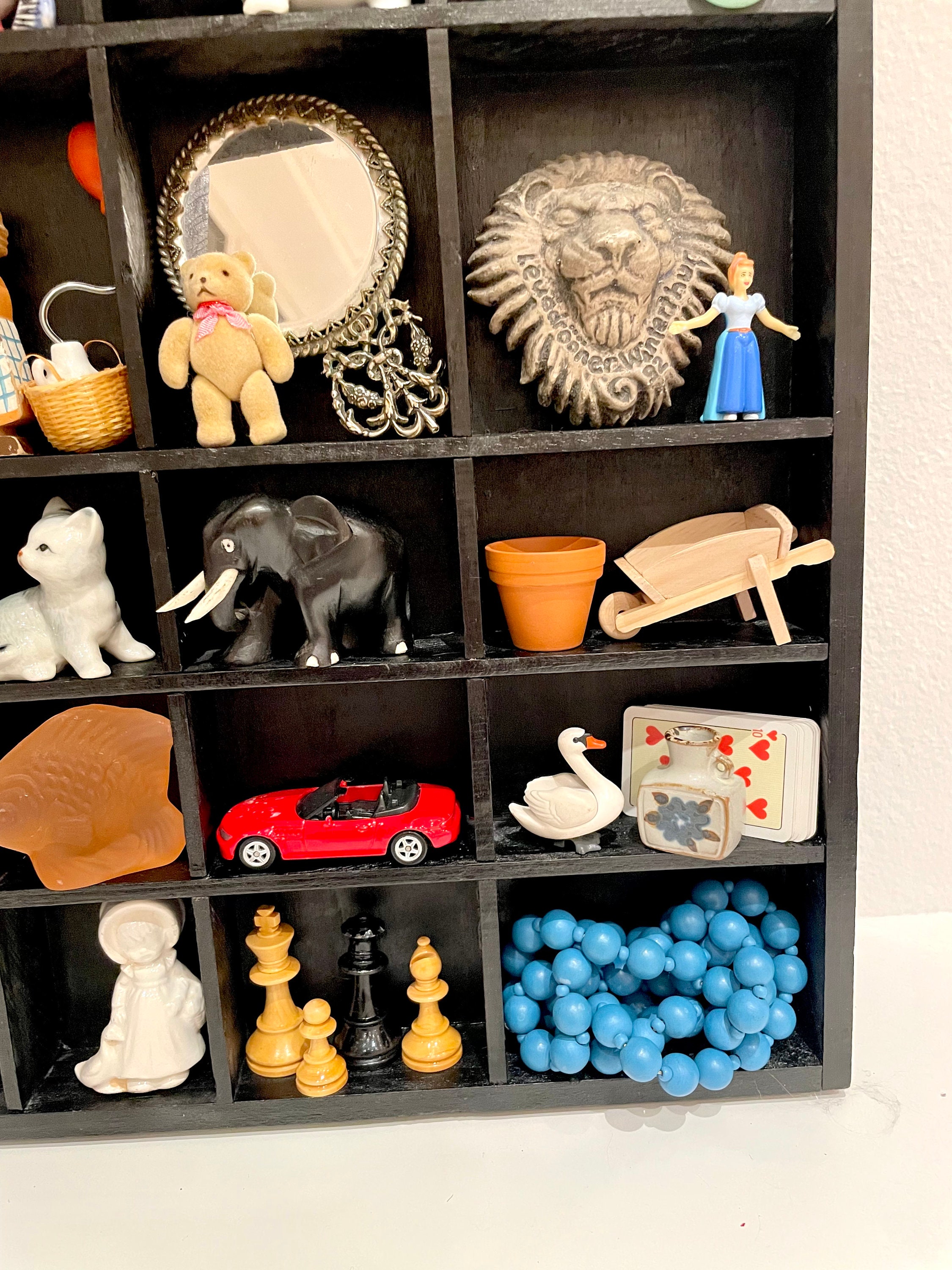 Shadowbox, Collection of Miniatures and Knick-knacks, Antique ...