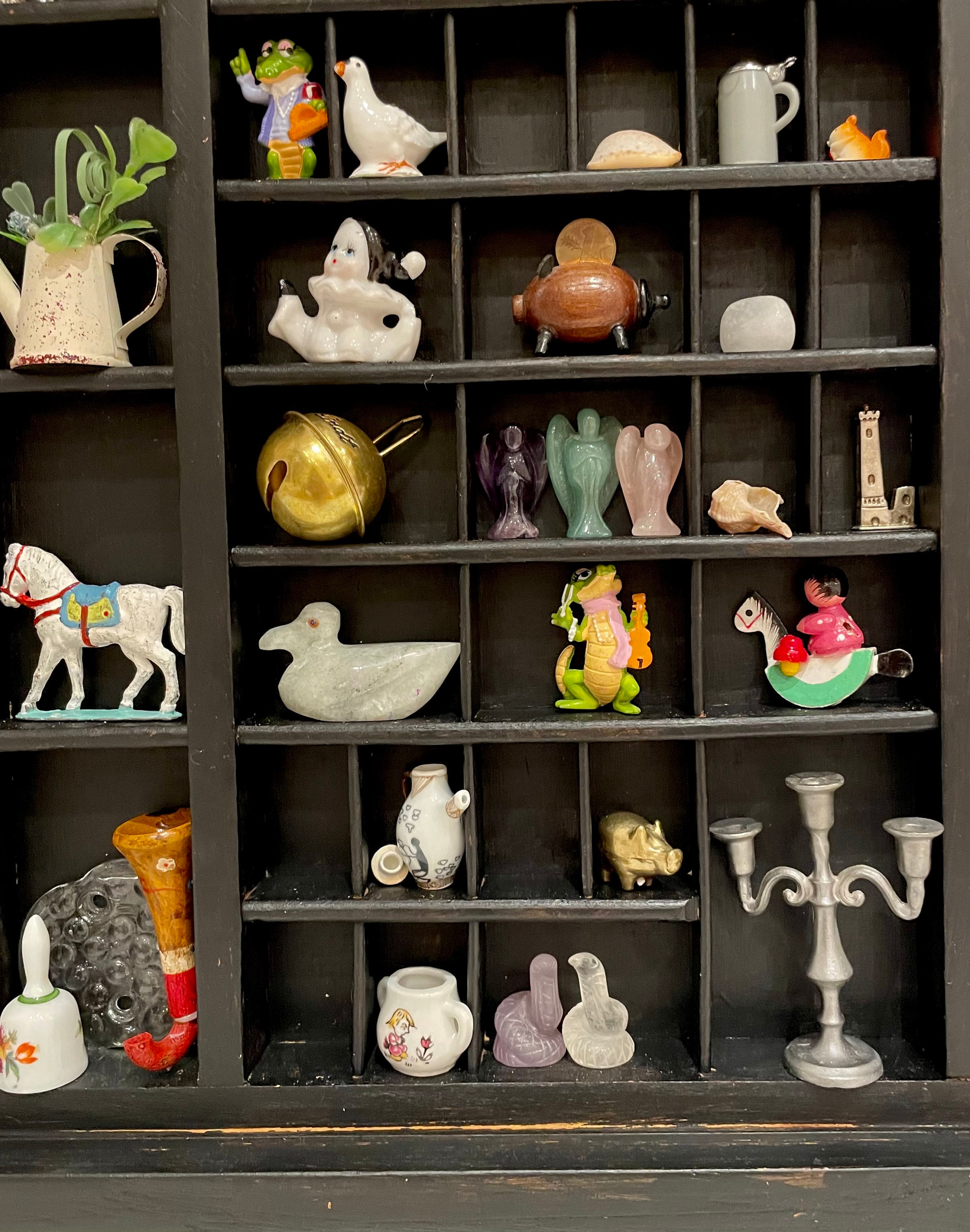 Shadowbox, Collection of Miniatures and Knick-knacks, Antique ...
