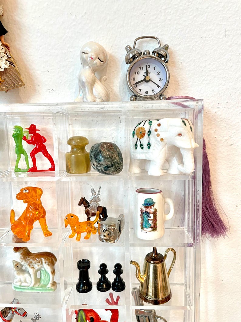 Shadow Box, Miniature, Collection of Vintage Curios Components, Altered ...